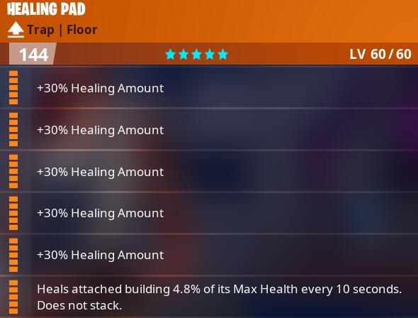 200x PL144 Healing Pad Max Perks